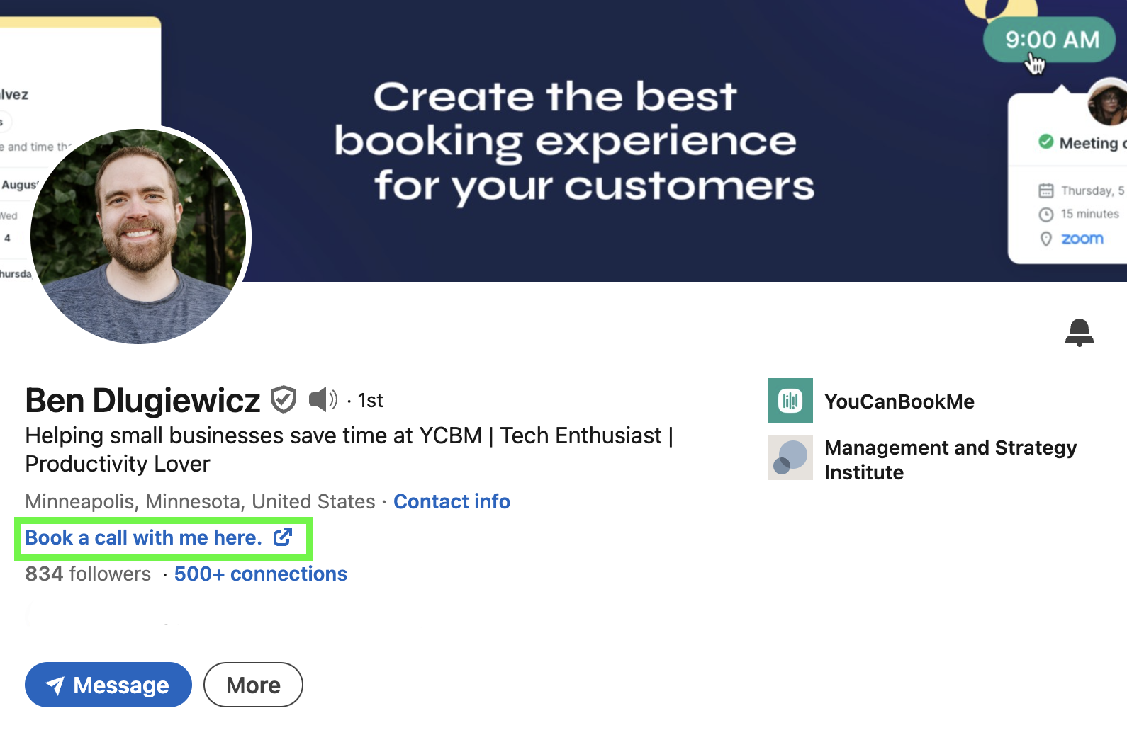 How Do I Put a Booking Link in My LinkedIn Profile?